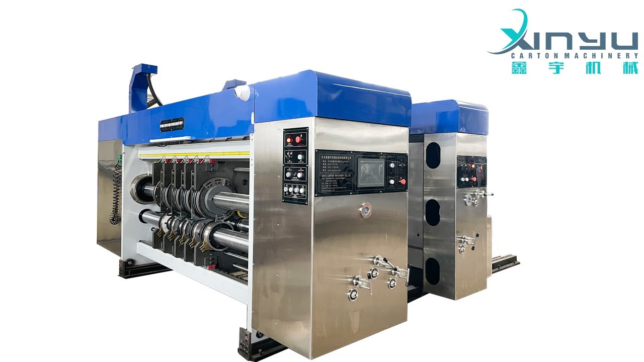 full auto rotary slotter machine for corrugated box - YouTube