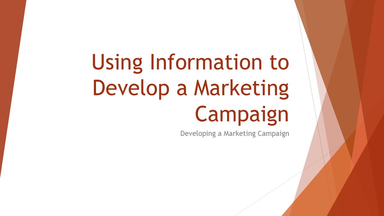 Using Information to Develop a Marketing Campaign | Pearson Edexcel ...