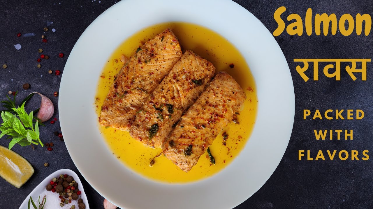 Easy Pan Fried Salmon / Rawas Fish | Made in flavored Lemon Butter ...