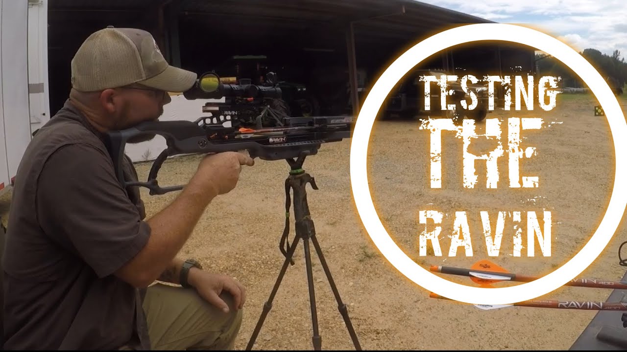 TESTING THE NEW RAVIN R20 CROSSBOW 😲😲😲 at Hollis Farms - YouTube