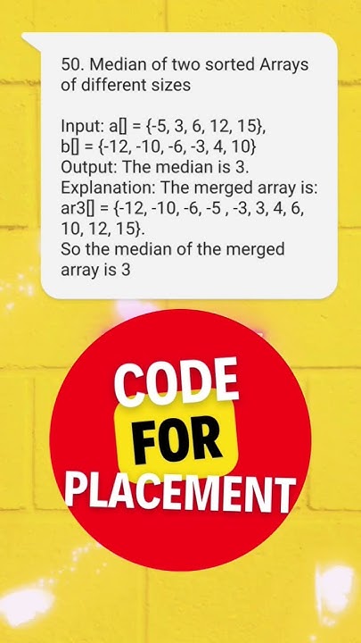 Find Median of two sorted Arrays #shorts #java - YouTube