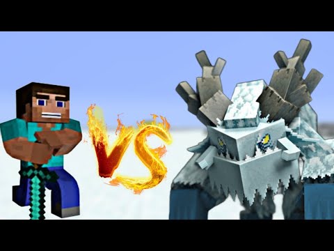 MINECRAFT STEVE VS 3 FROSTMAW BATTLE||MINECRAFT MOB BATTLE|| - YouTube