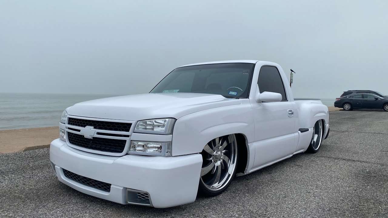 2007 Chevrolet Silverado Bagged on Intro Billets Cateye single cab ...