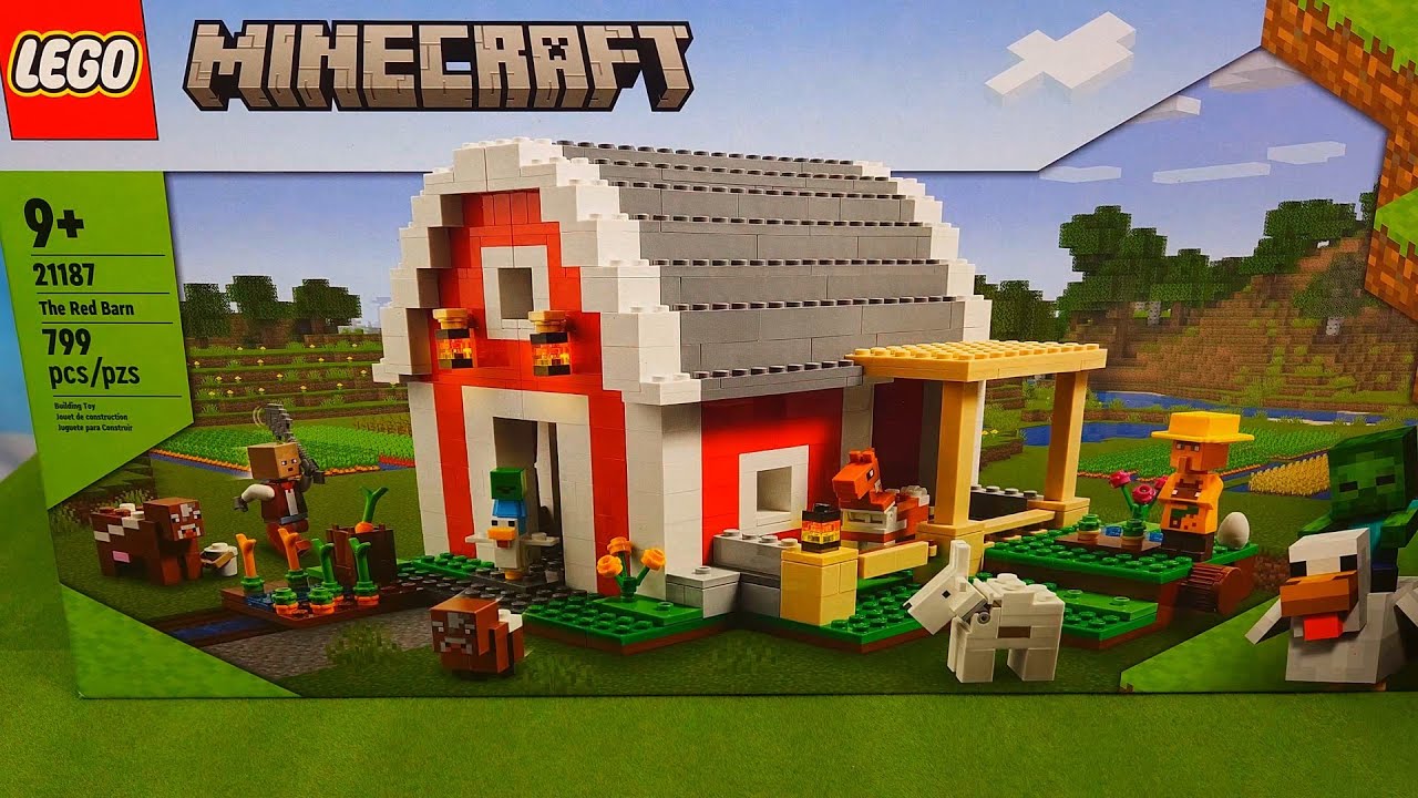 Building Lego Minecraft - The Red Barn | ASMR Build Along - YouTube