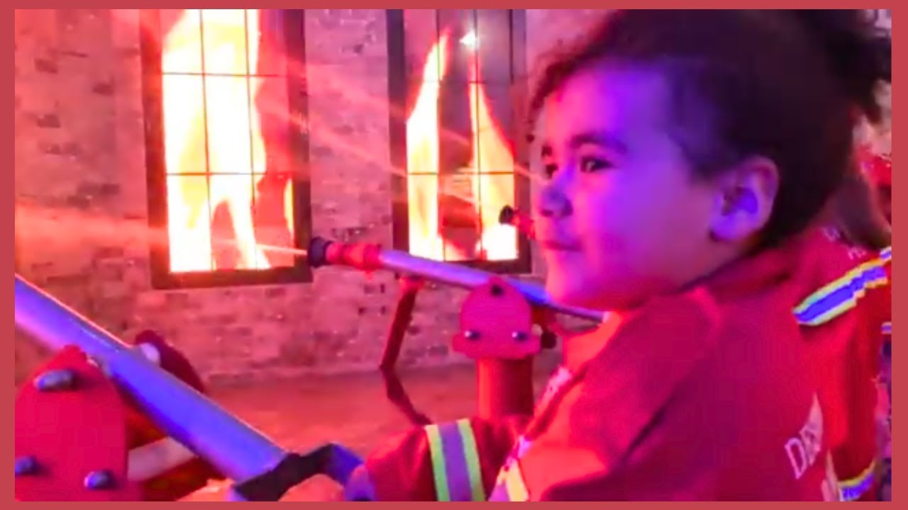 Salma Pretend Play Fireman on Fire Truck for children video - YouTube