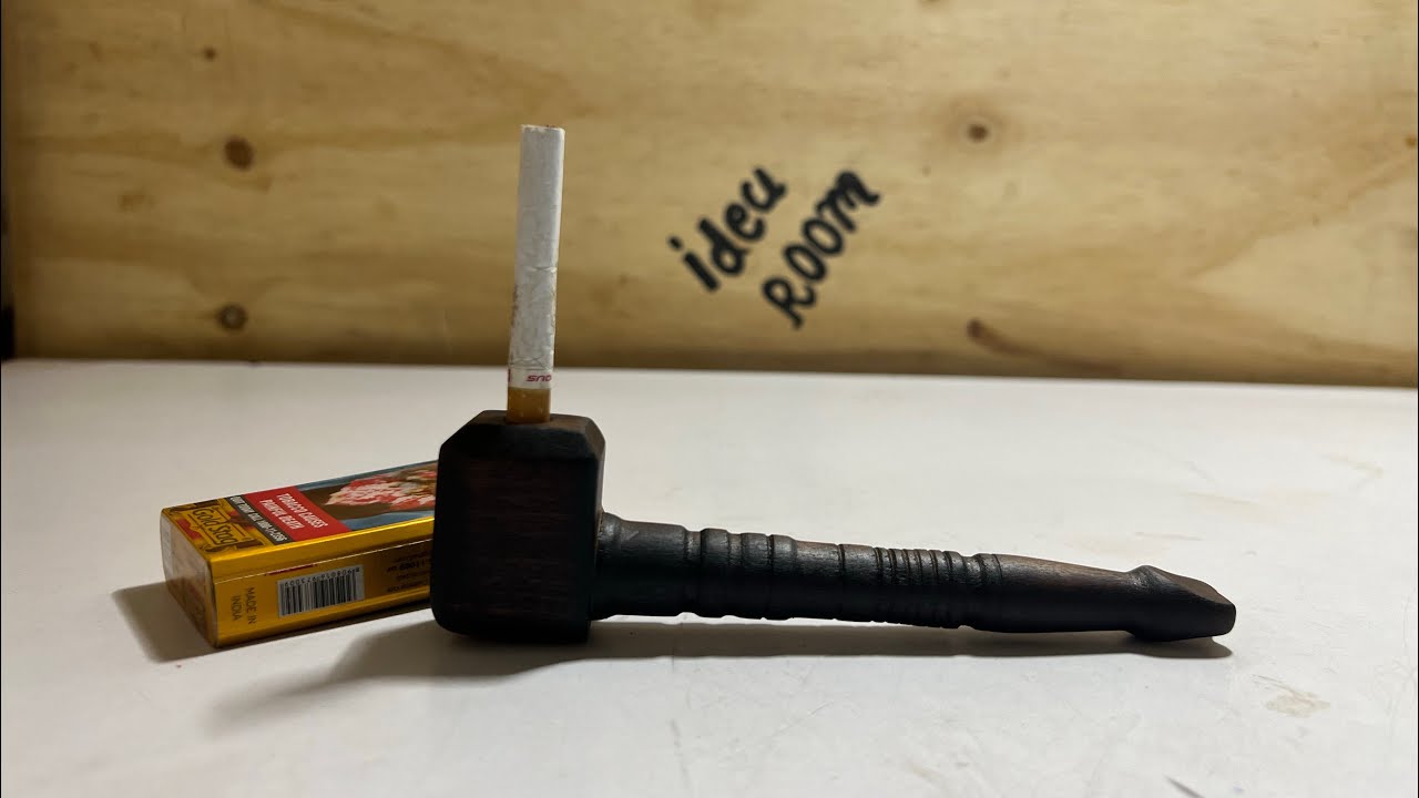 How to make wooden cigarette pipe. - YouTube