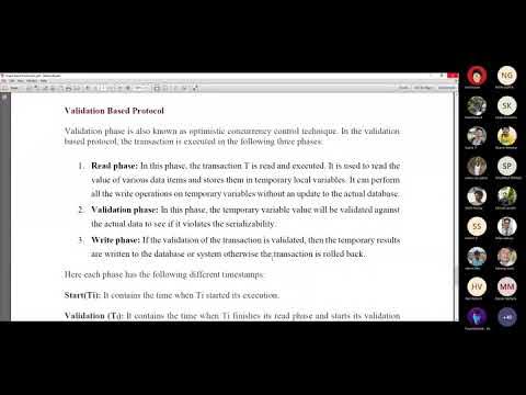 34- 4 Validation based protocol( Lecture 34 - Concurrency control techniques tree based ...