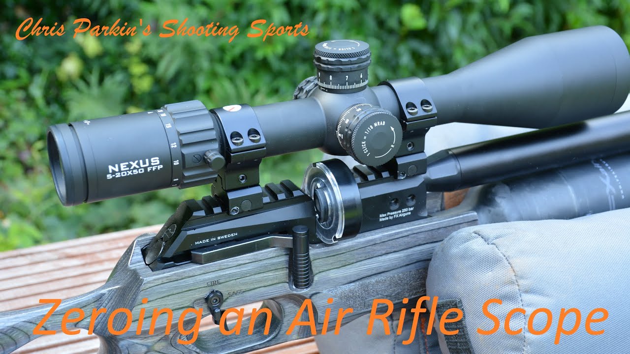 How to Zero an Air Rifle Scope - YouTube