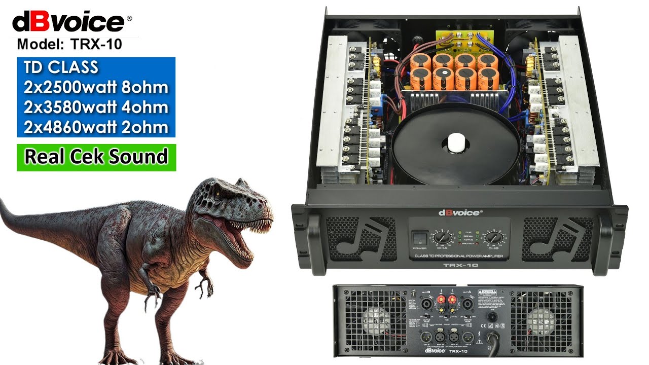 dBvoice TRX-10 | Professional Power Amplifier Kelas TD | 2x3580watt ...