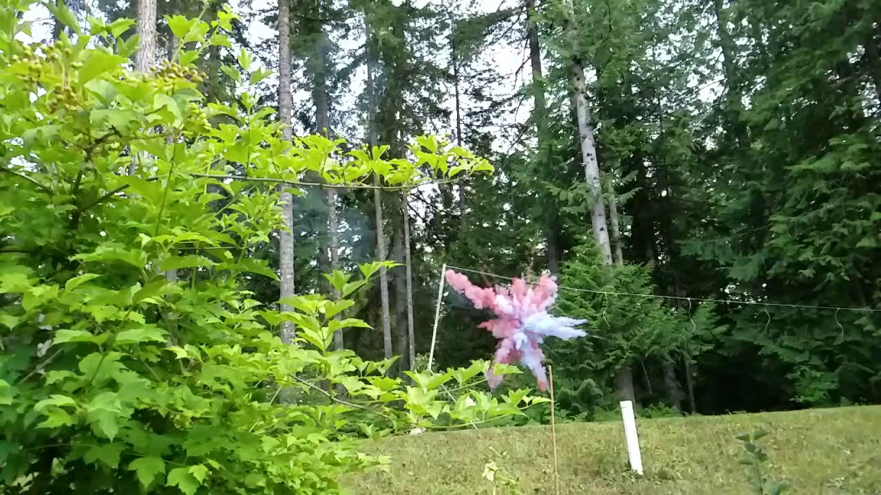 Homemade chalk powder daytime firework - YouTube