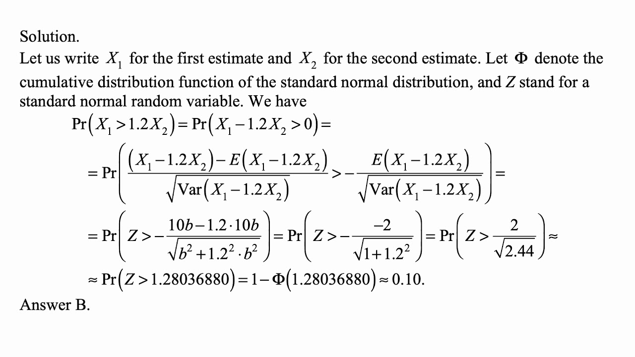 Exam P exercise for December 28, 2019 - YouTube