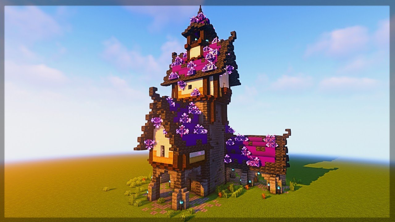 Tutorial: Casa de Bruxa Linda para Minecraft (Tutorial Bloco por Bloco ...