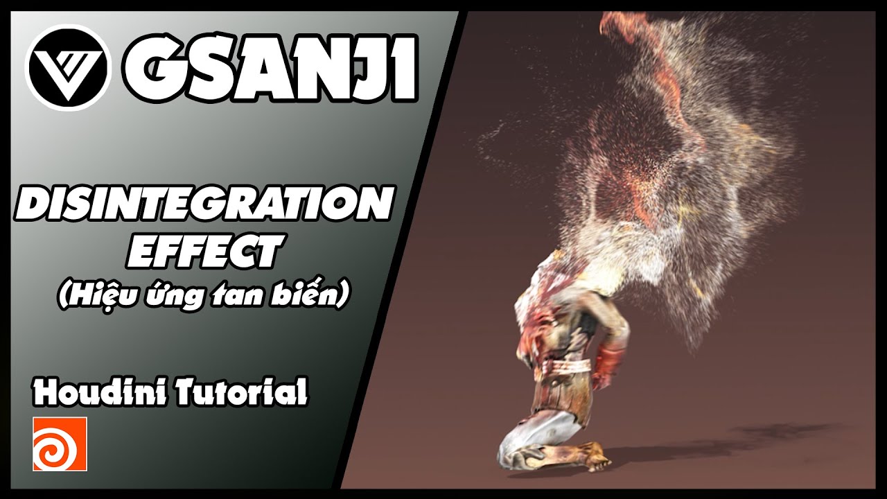 Disintegration Effect (Tan Biến) - Particles Sim | Houdini Tutorial | Hip File - YouTube