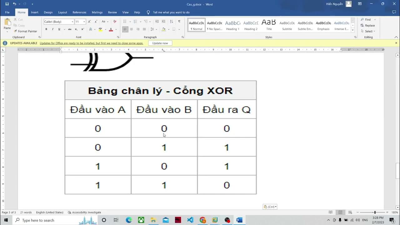 Mô Phỏng Cổng Xor Câu G Youtube