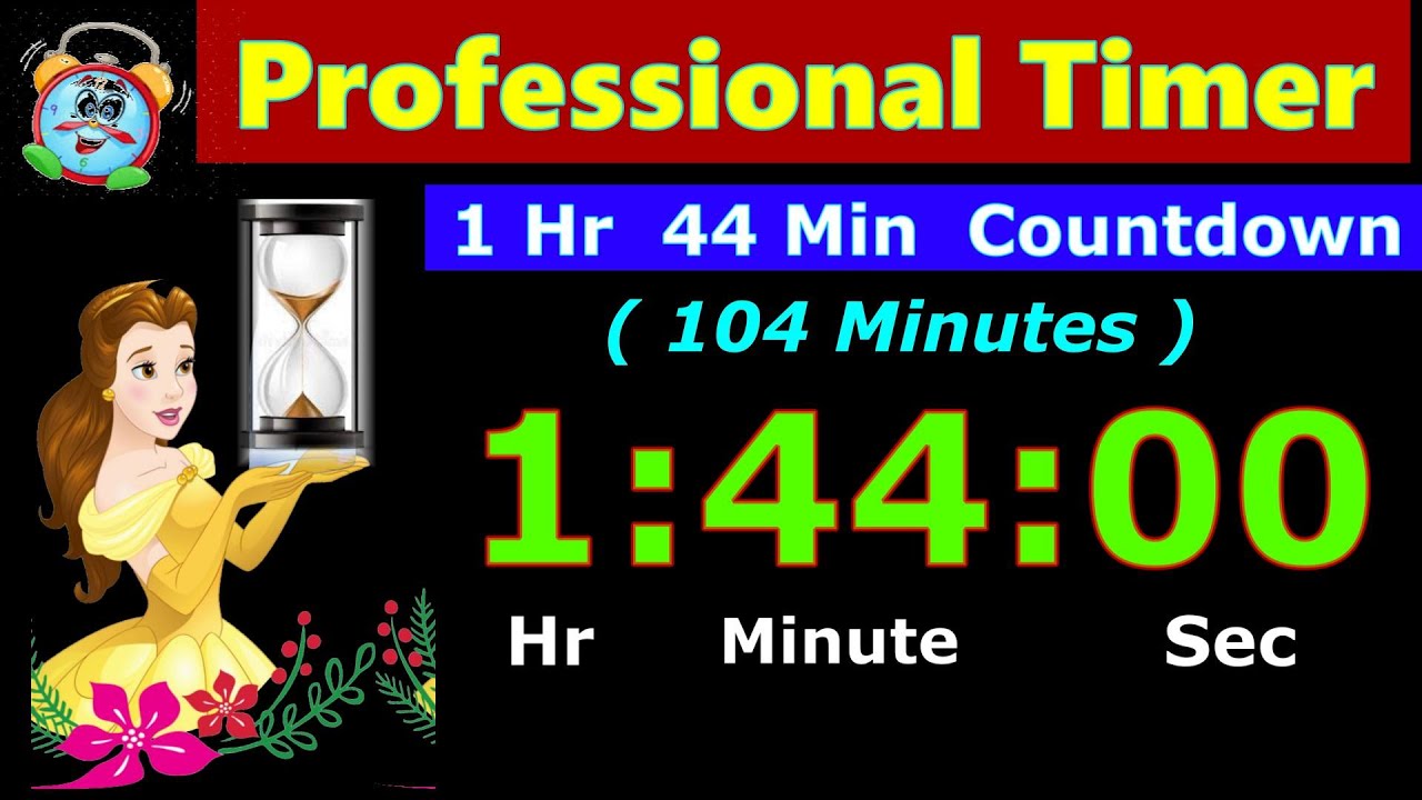 104 Minutes Countdown [Reverse Time] 104 To 0 Minute Timer | Digital ...