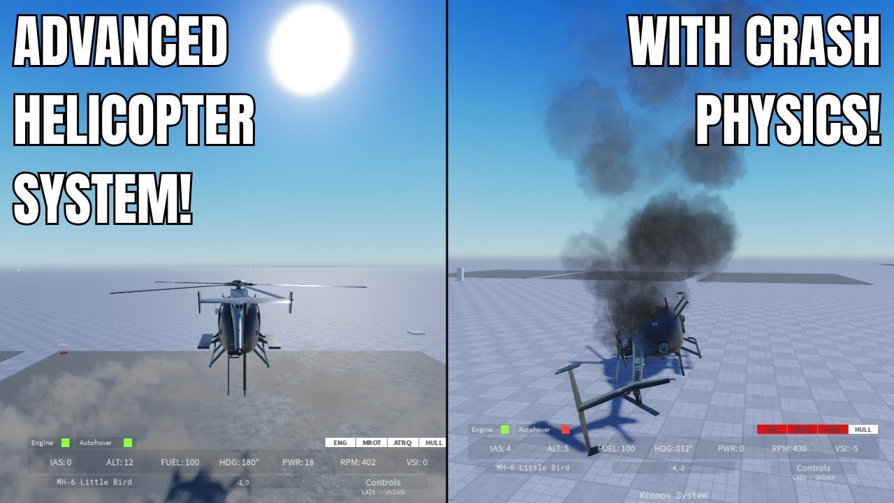 ROBLOX - Advanced Helicopter System & Crash Physics! (FREE) - YouTube