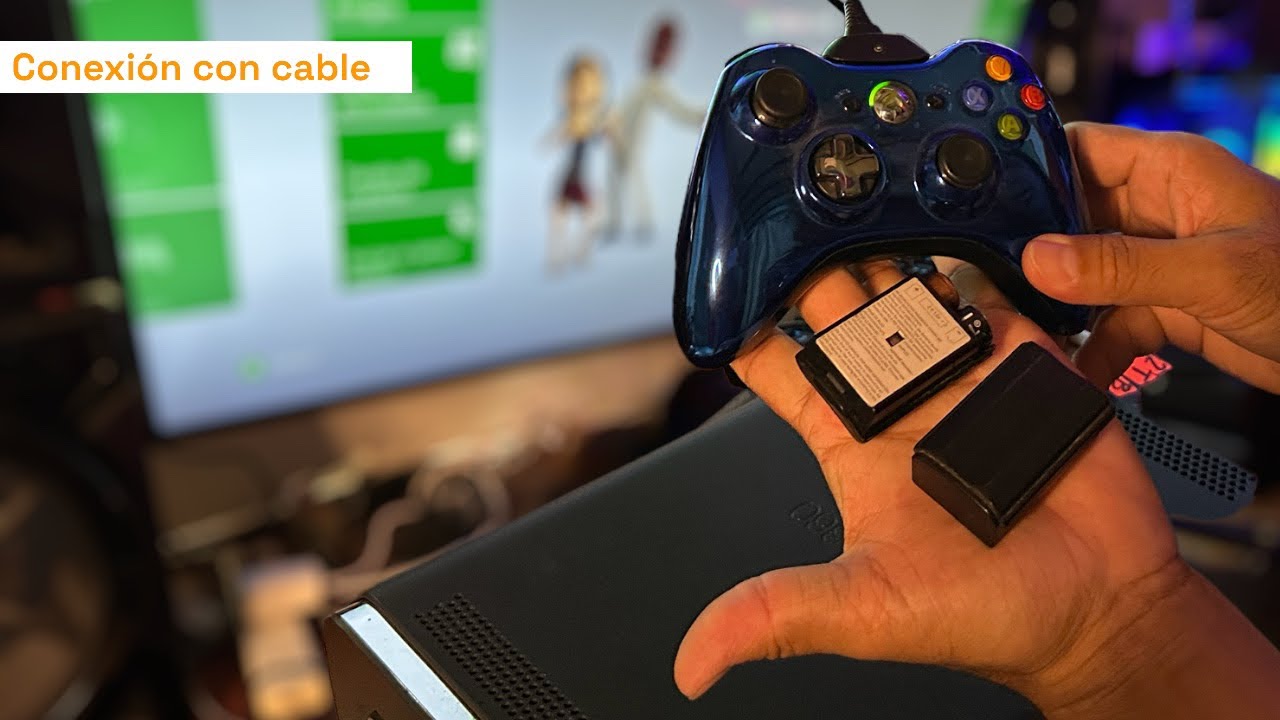 Xbox 360 / Cómo usar el control con cable en lugar d esas baterías ? - YouTube