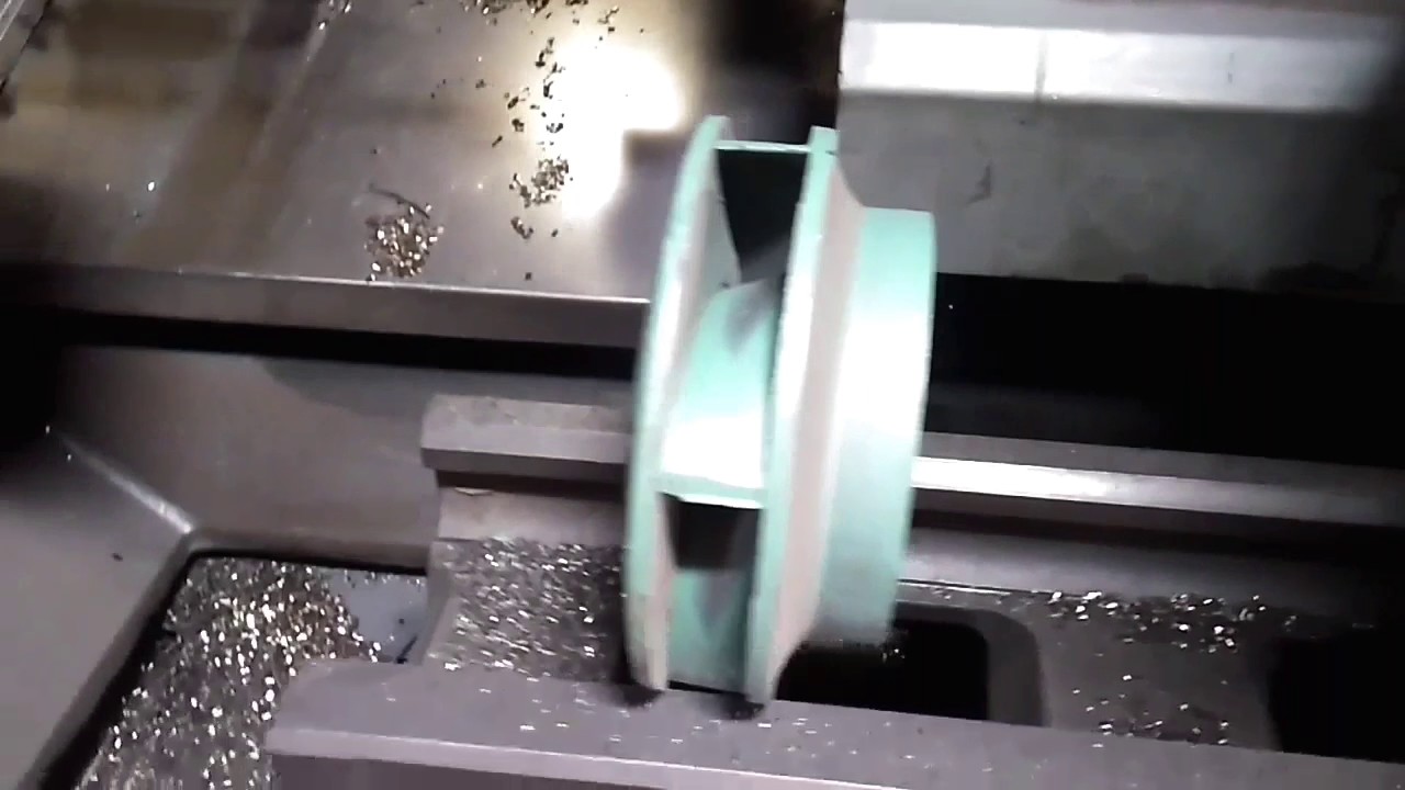 Machining of impeller on cnc machine. - YouTube