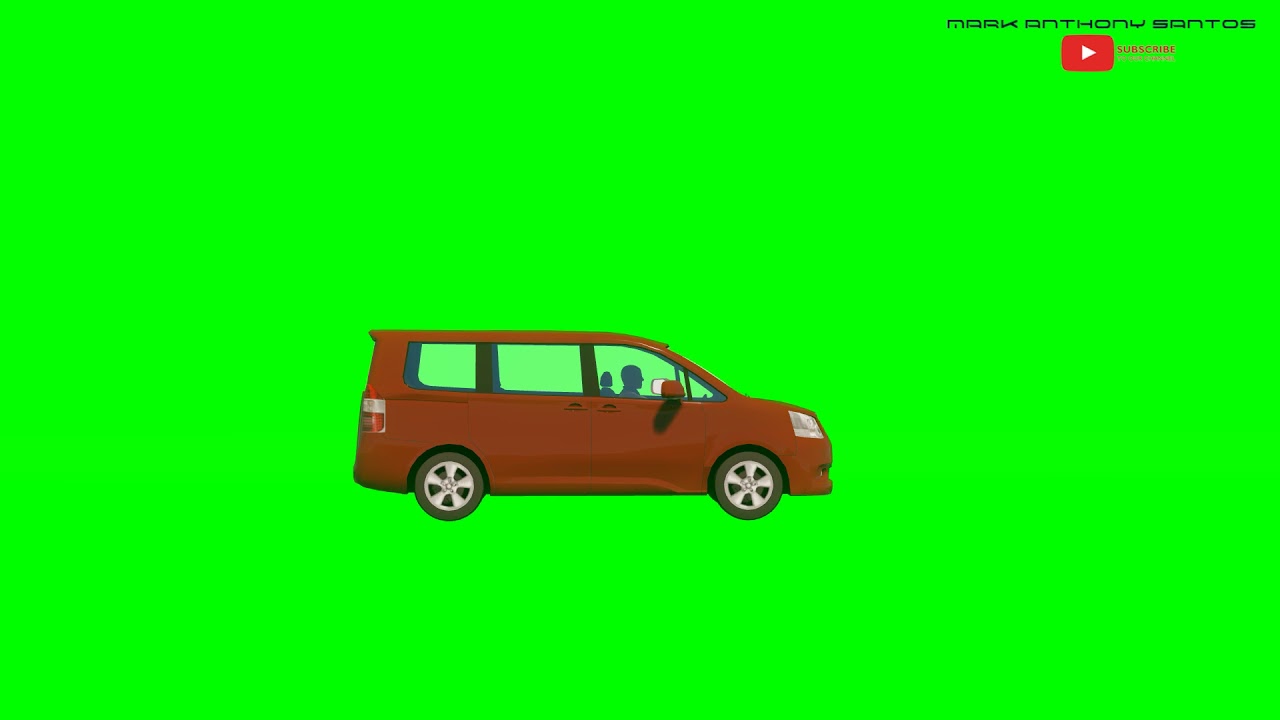 RED CAR CROSSING GREEN SCREEN - YouTube