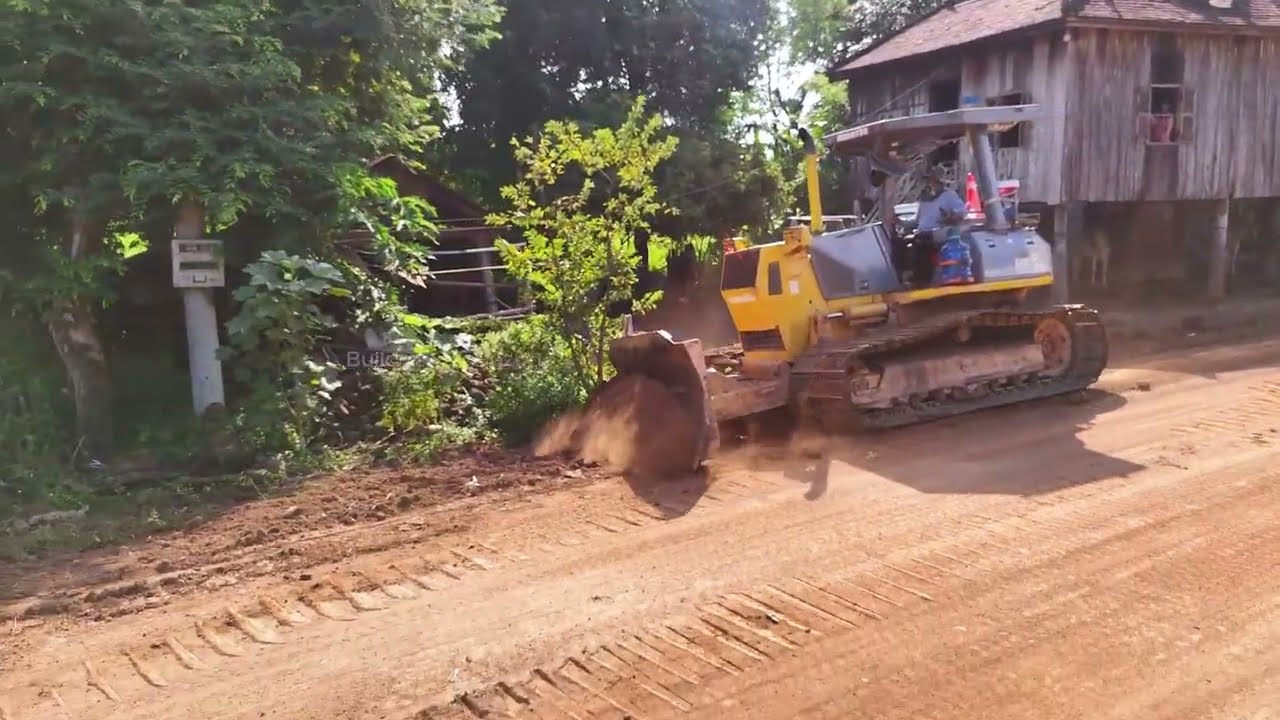 Best technique of tracing before filling foundation road by skillful ...