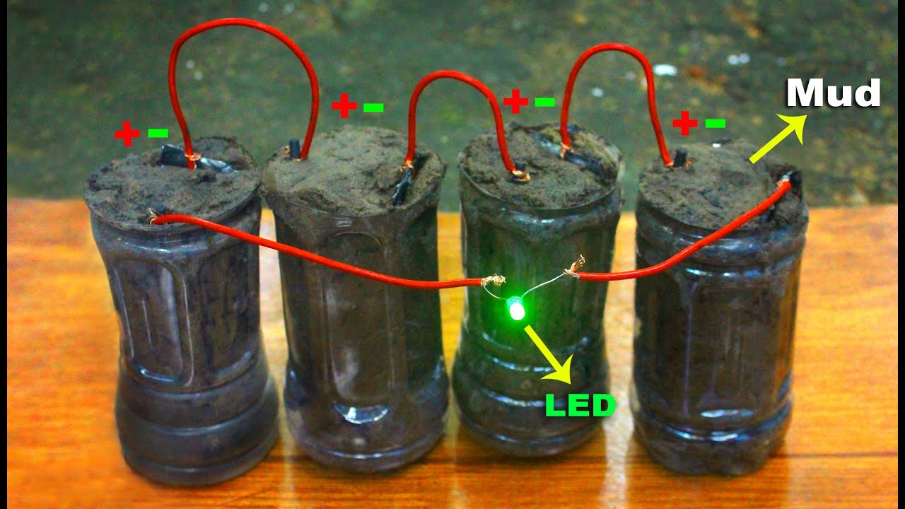 How to make electricity from mud at home - YouTube