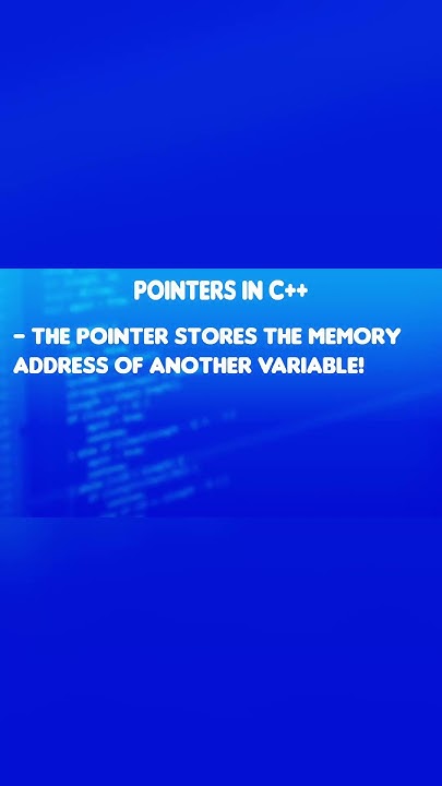 What Are Pointers In C++ Programming? #shorts - YouTube