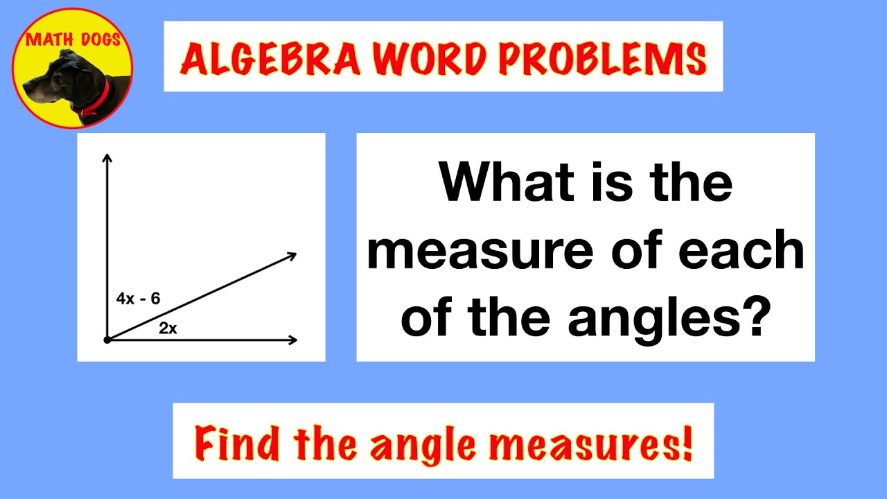 Algebra Word Problems (2 Angles Measure 90 degrees) - YouTube