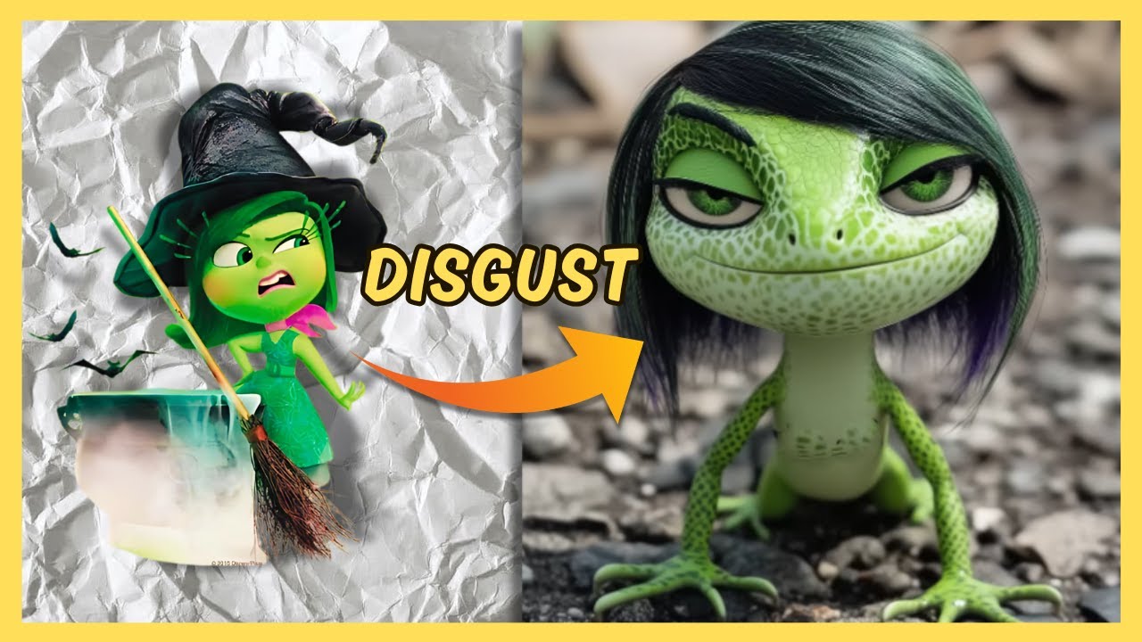 INSIDE OUT 2 as ANIMALS 🐍🐍🐍 INSIDE OUT 2 edition | Joy💛Anxiety😱Anger😡 ...