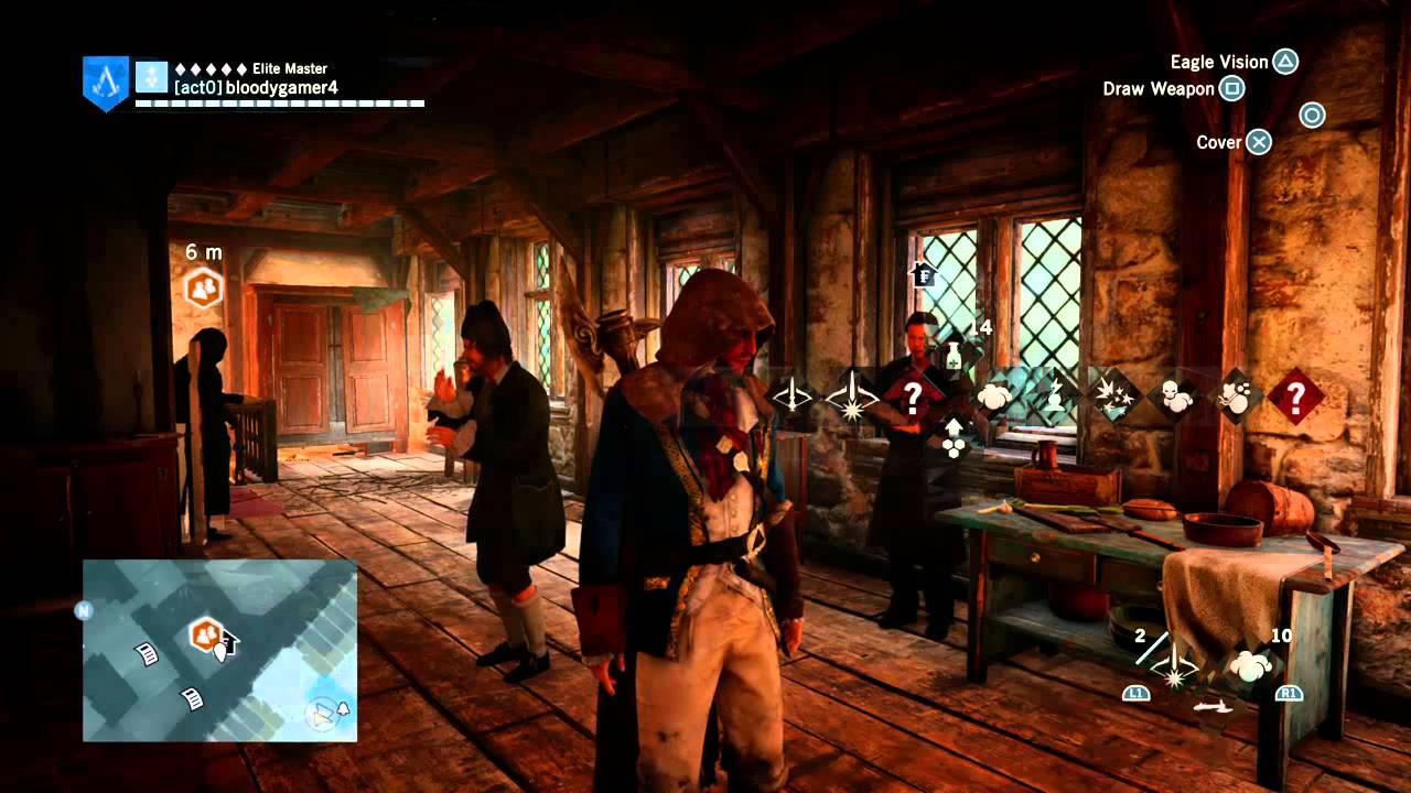 AC Unity Dead Kings Guillotine Guns Glitch - YouTube