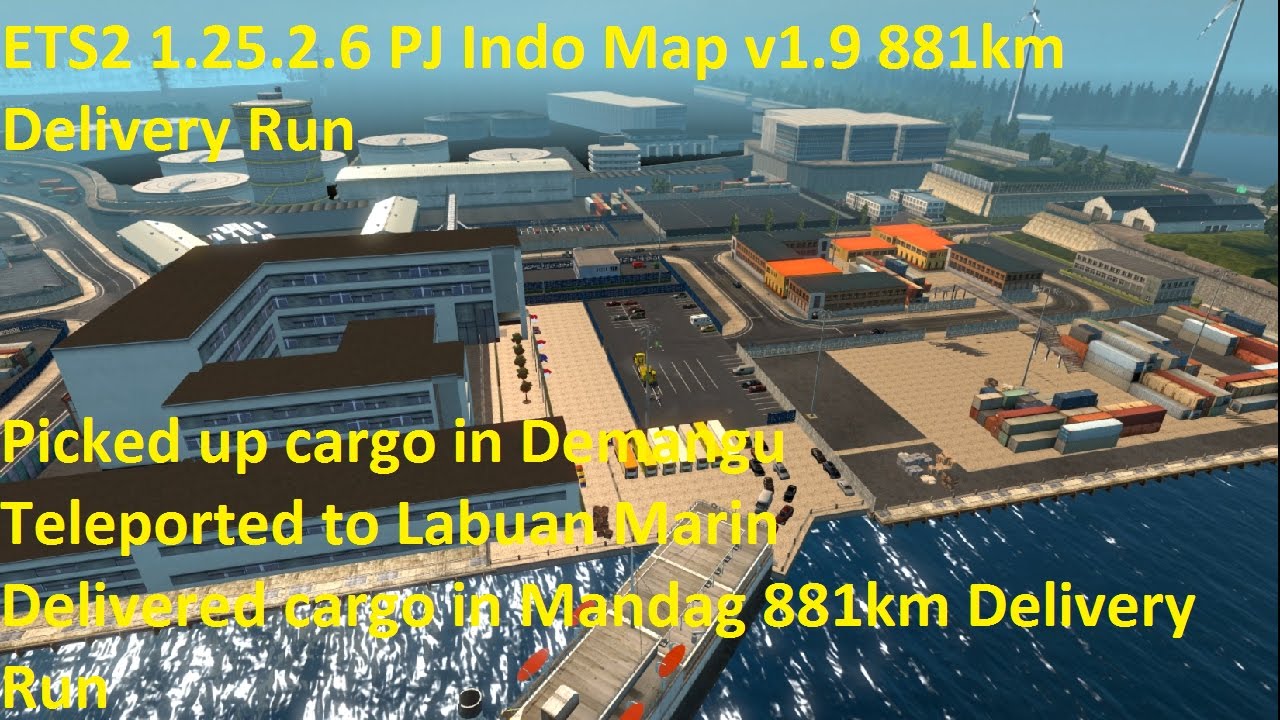 ETS2 1.25.2.6 PJ Indo Map v1.9 881km Delivery Run - YouTube