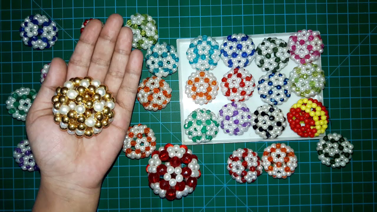 How to Make Beaded Christmas Balls SIMPLE And EASY | Beaded Ball ...