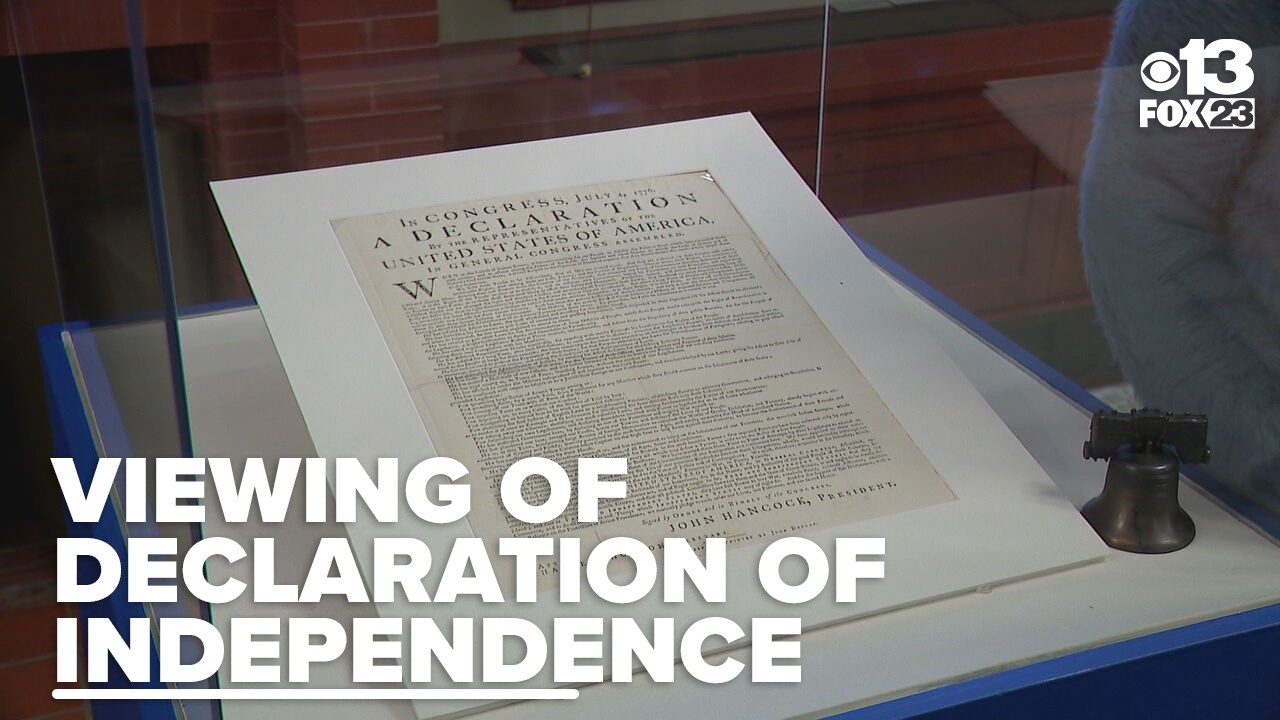 Original copy of Declaration of Independence on display in Portland ...