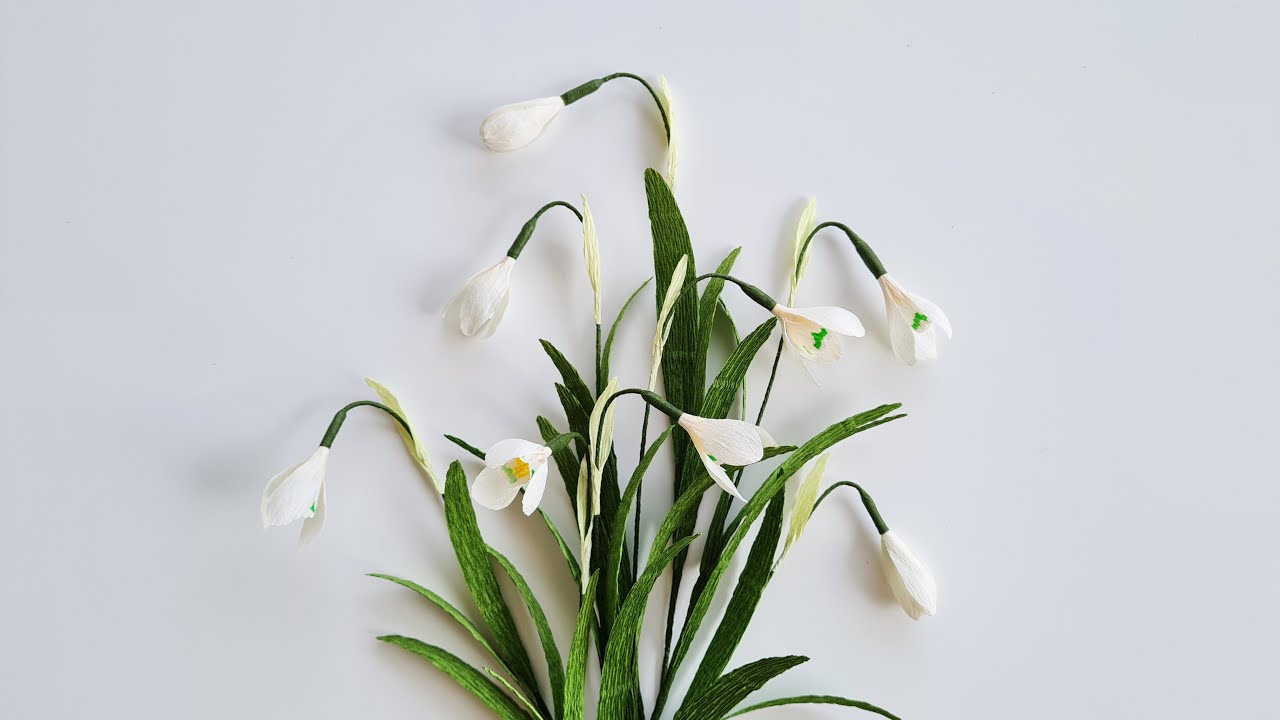 How To Make Snowdrop Paper Flower / Paper Flower / Góc nhỏ Handmade ...