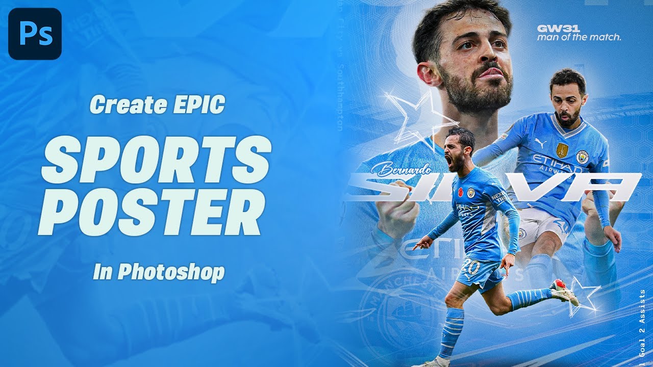 How I Create EPIC Football Player Edits In Photoshop? | Photoshop Speed ...