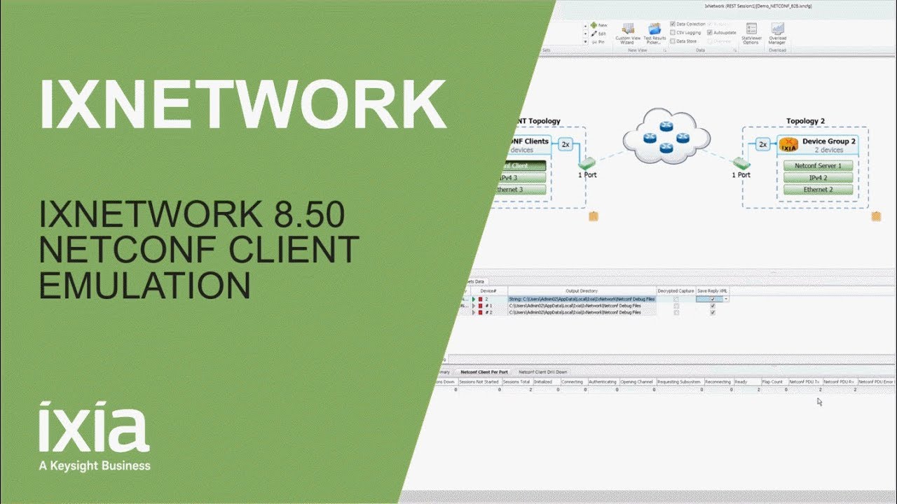 IxNetwork 8.50 NETCONF Client Emulation - YouTube