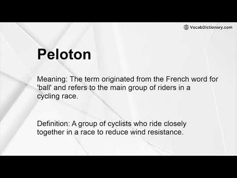 Peloton Meaning - YouTube