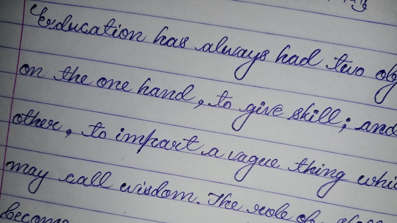 Cursive handwriting improvement video - YouTube
