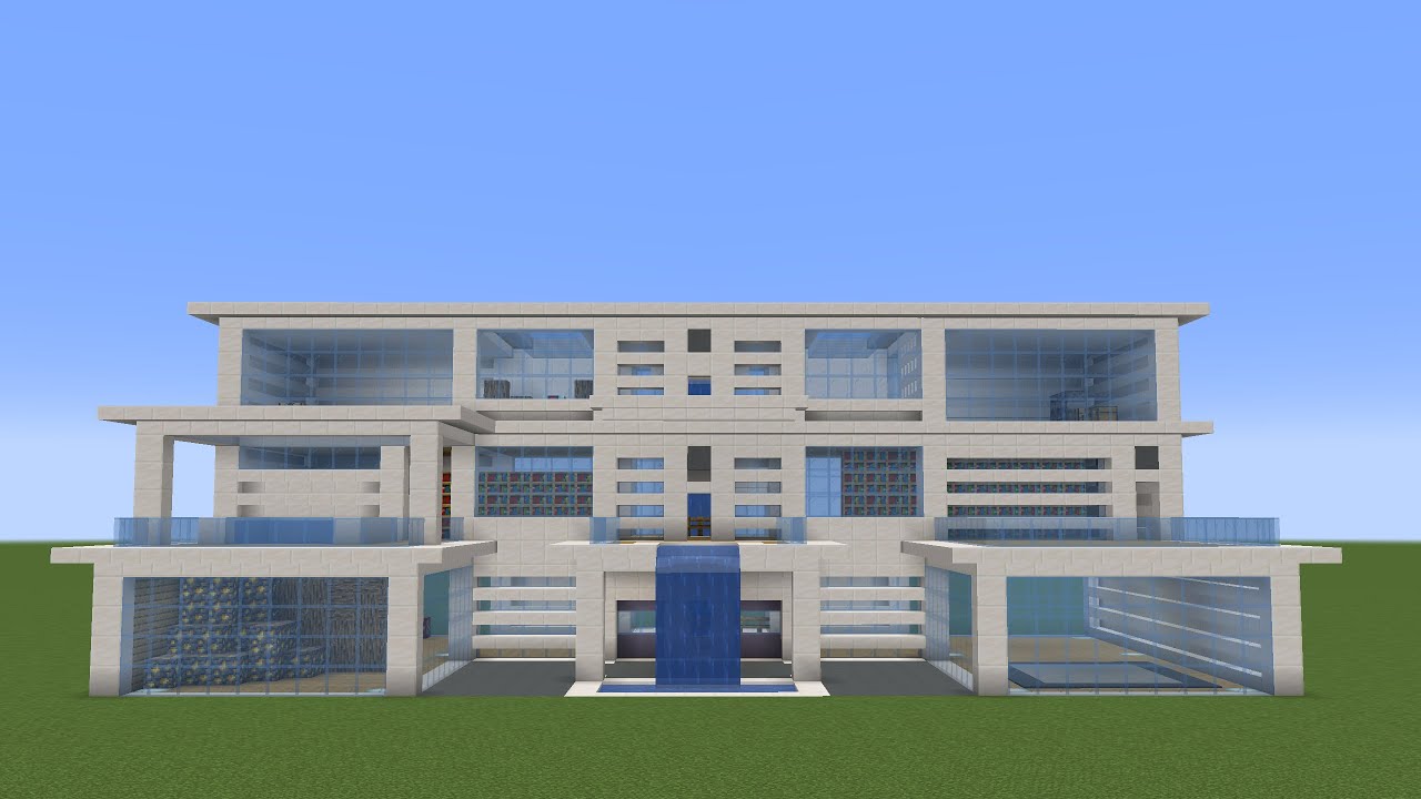 Minecraft - How to build a big modern house - YouTube