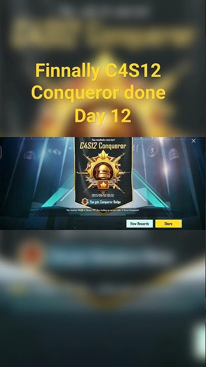 Day 12 Finally C4S12 conqueror done😊 #bgmi #pubgmobile #shorts #training #viral #video # ...