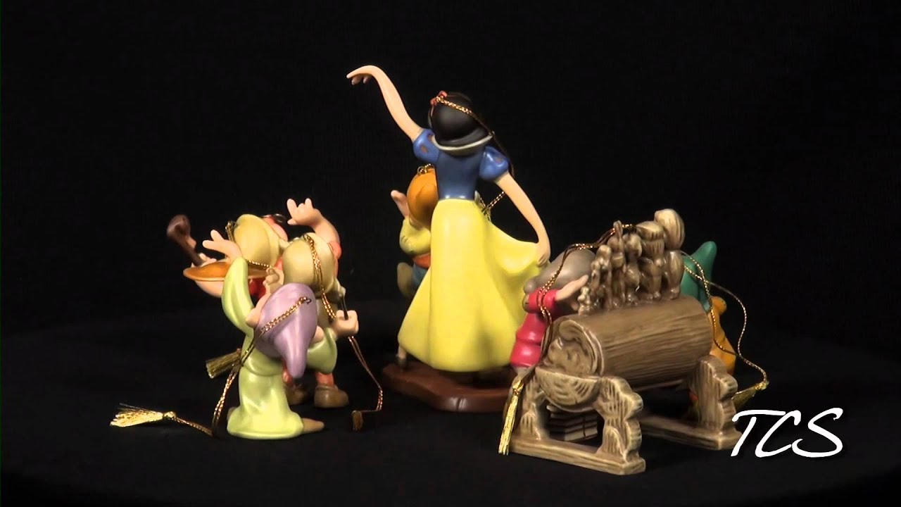 WDCC Snow White And The Seven Dwarfs Ornament Set - YouTube