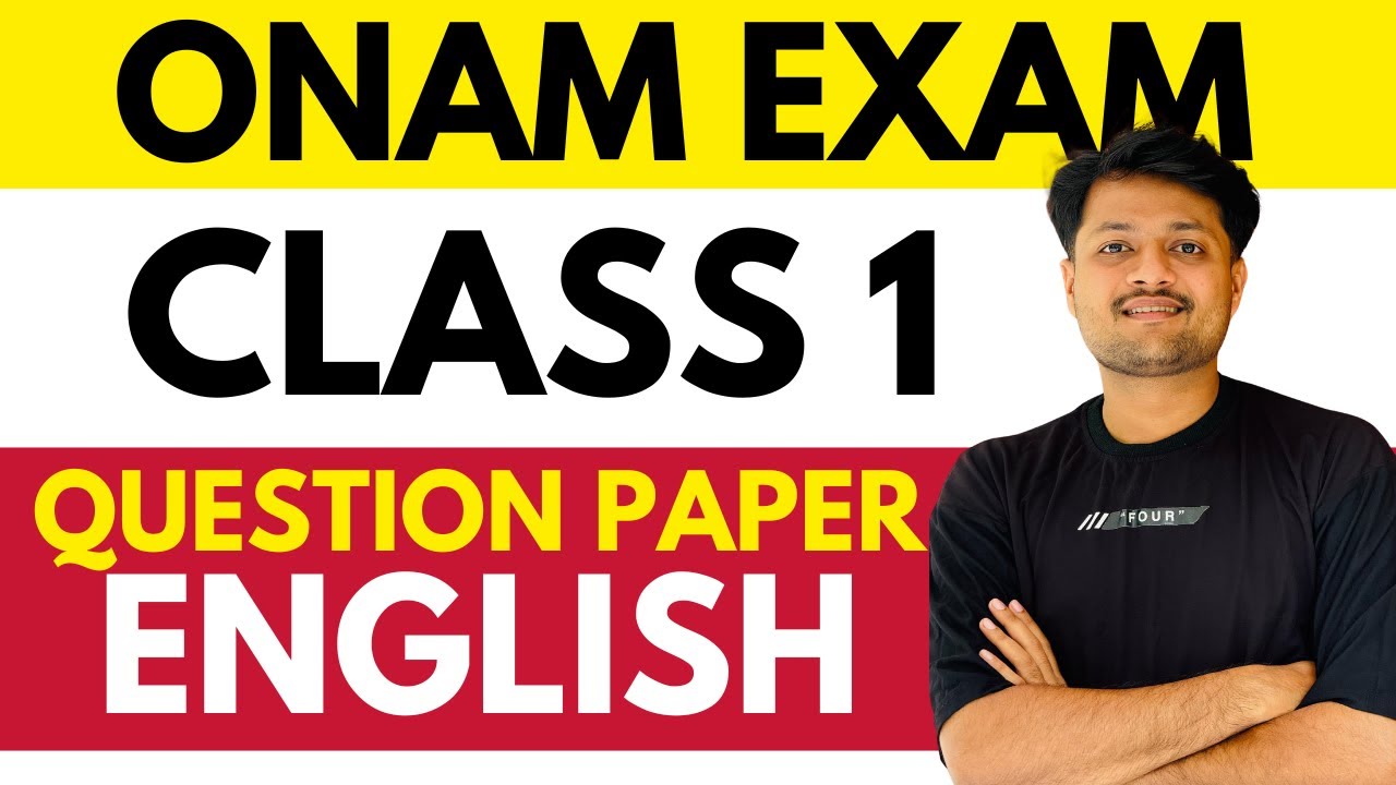 CLASS 1 ENGLISH QUESTION PAPER ONAM EXAM 2024 - YouTube
