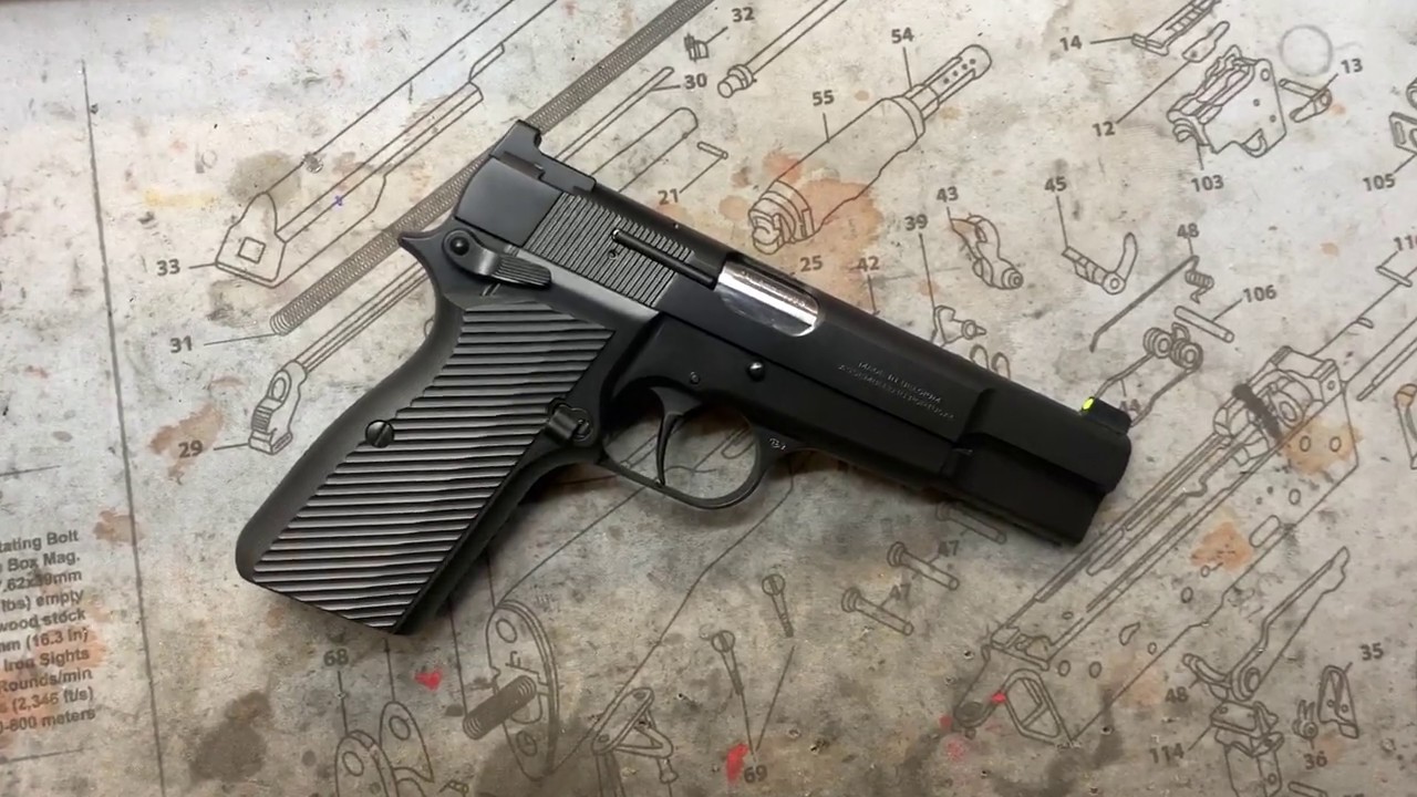 Custom Browning Hi Power Set Up For Left Hand Carry - YouTube