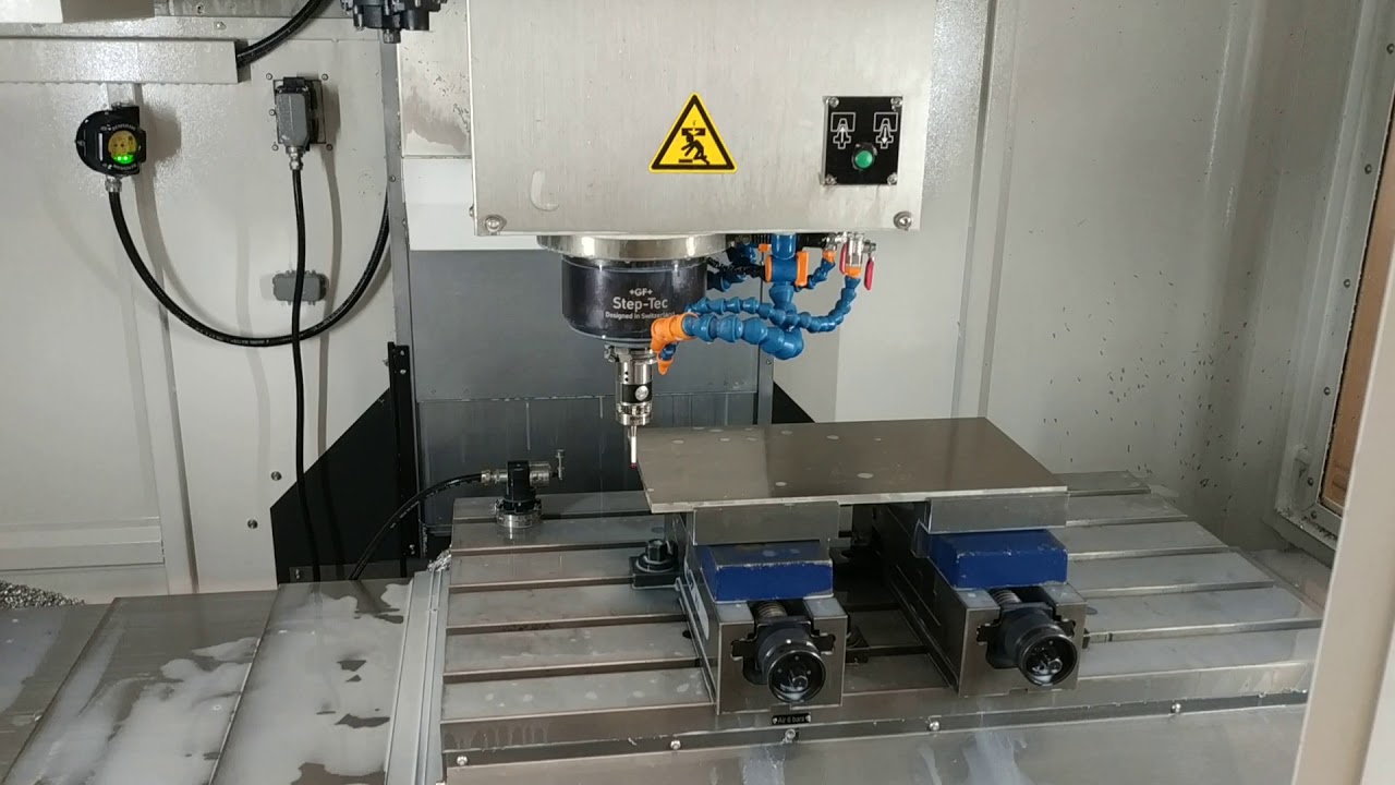 touch probe cnc high feed mikron vce 1000 - YouTube