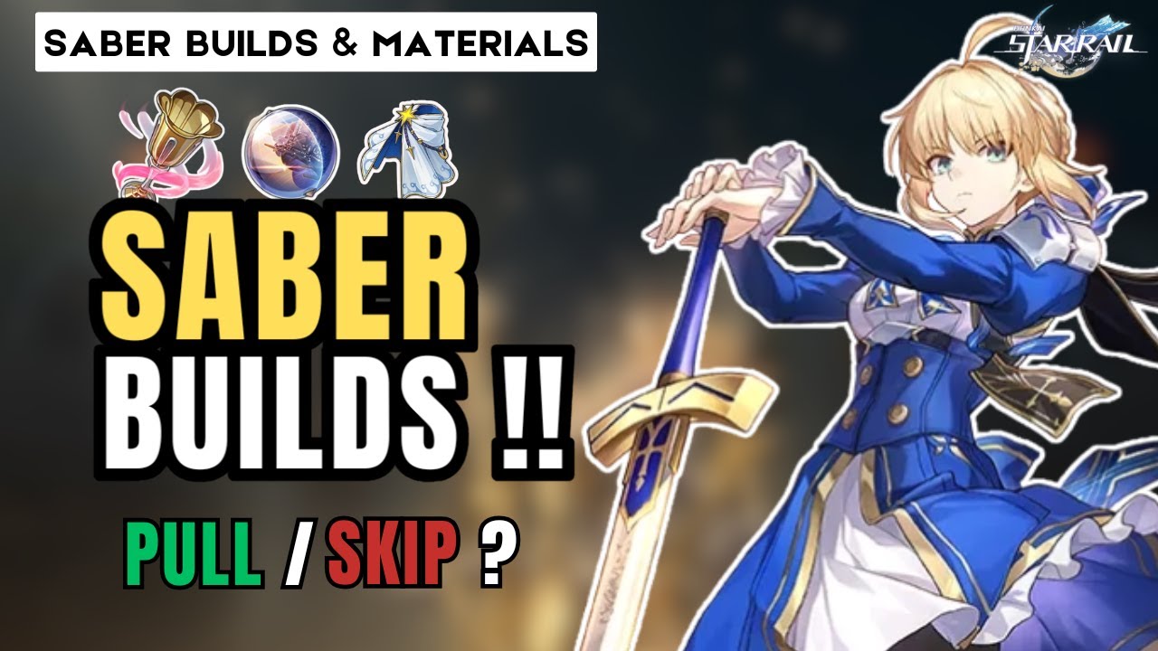 SABER Builds & materials! very strong DPS! | Honkai Star Rail - YouTube