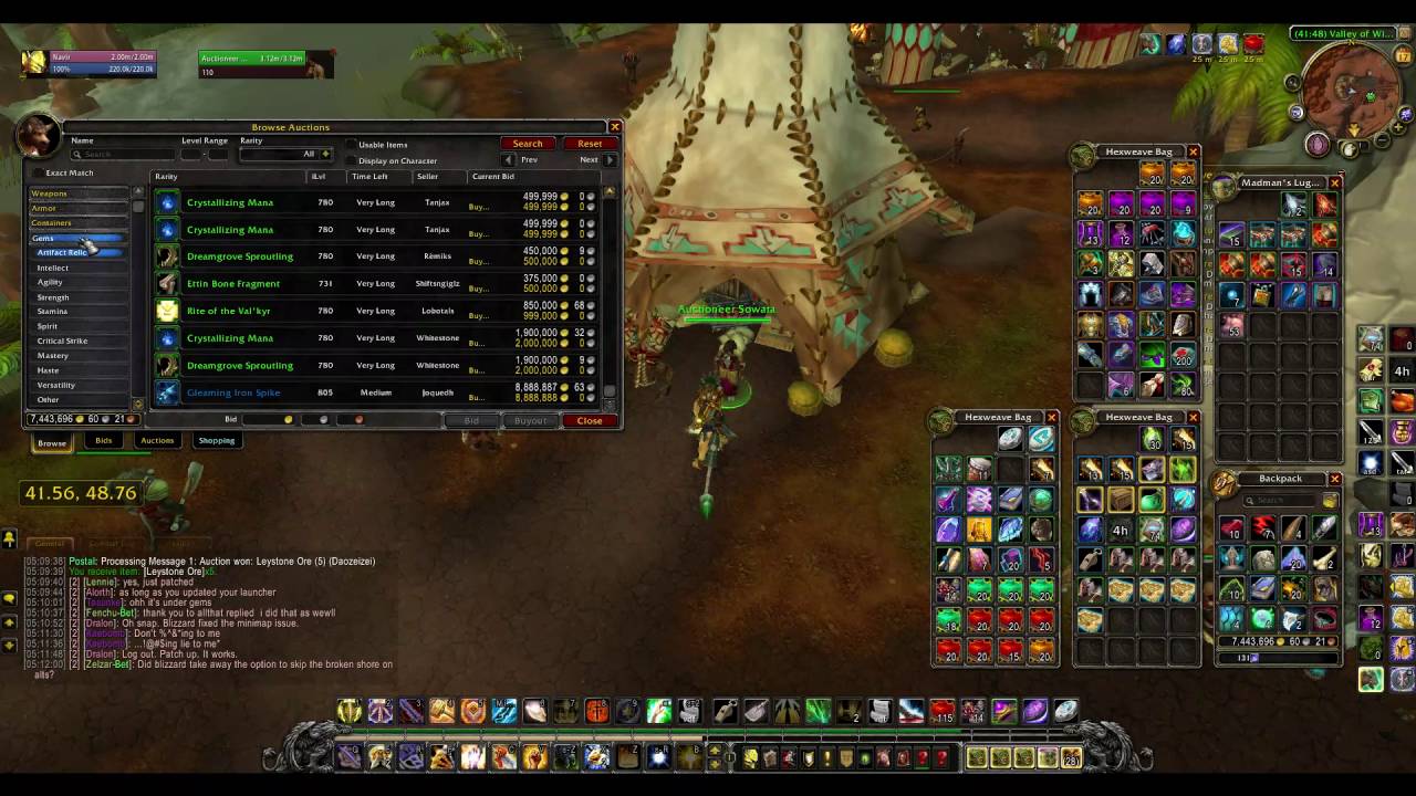 Artifact Relic Auction House Tab WoW Legion - YouTube