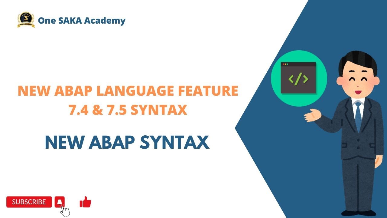 New ABAP Syntax- NEW - YouTube