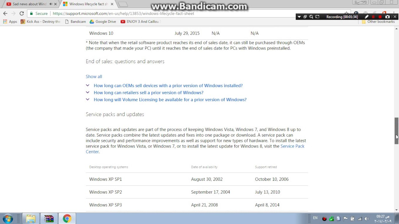 Sad news about all windows end of support - YouTube