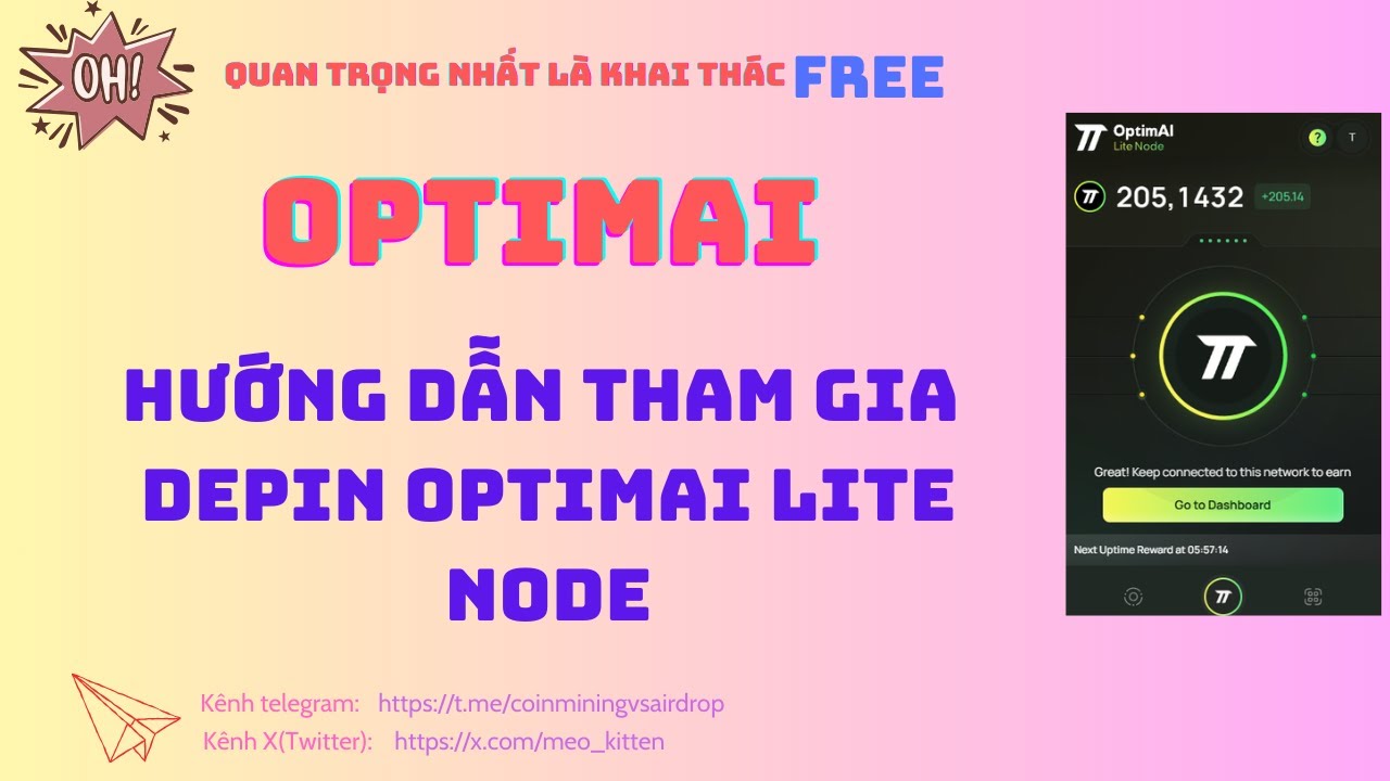 Hướng dẫn tham gia Depin OptimAI Lite Node - YouTube