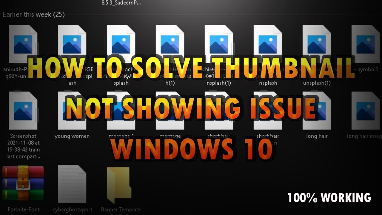 How To Solve Thumbnail Not Showing Issue In Windows 10 - YouTube