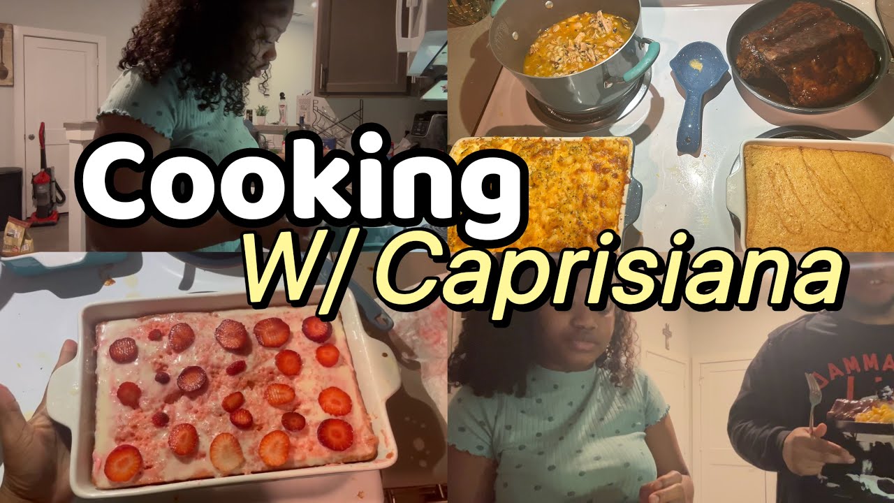 Cooking Sunday Dinner🍽️ W/ Caprisiana : Ribs, Mac & Cheese, Cornbread ...
